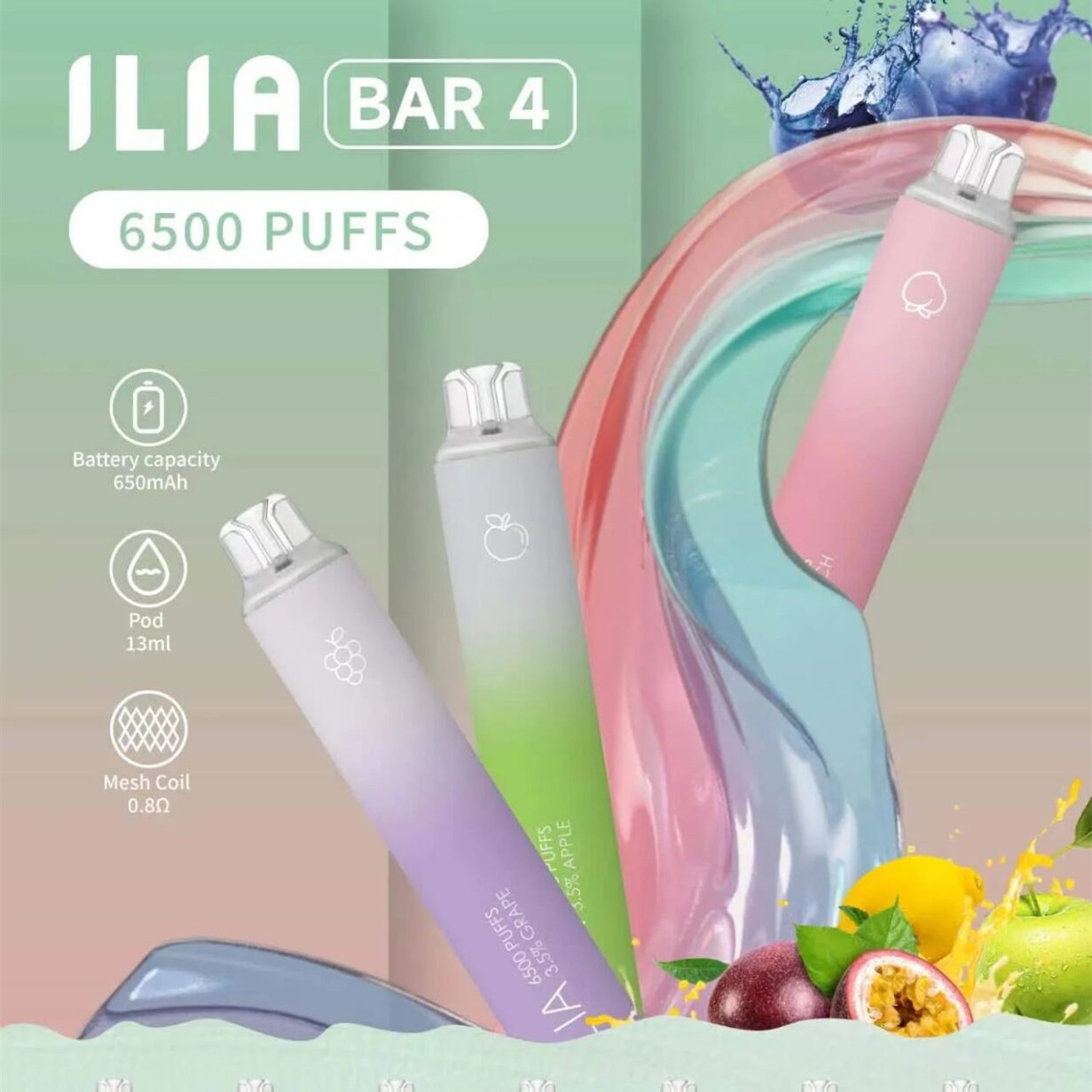 ILIA哩亞6500口一次性電子煙（活動時期買10送1隻） 第四代拋棄式拋棄式 - sp2糖小寶糖果店